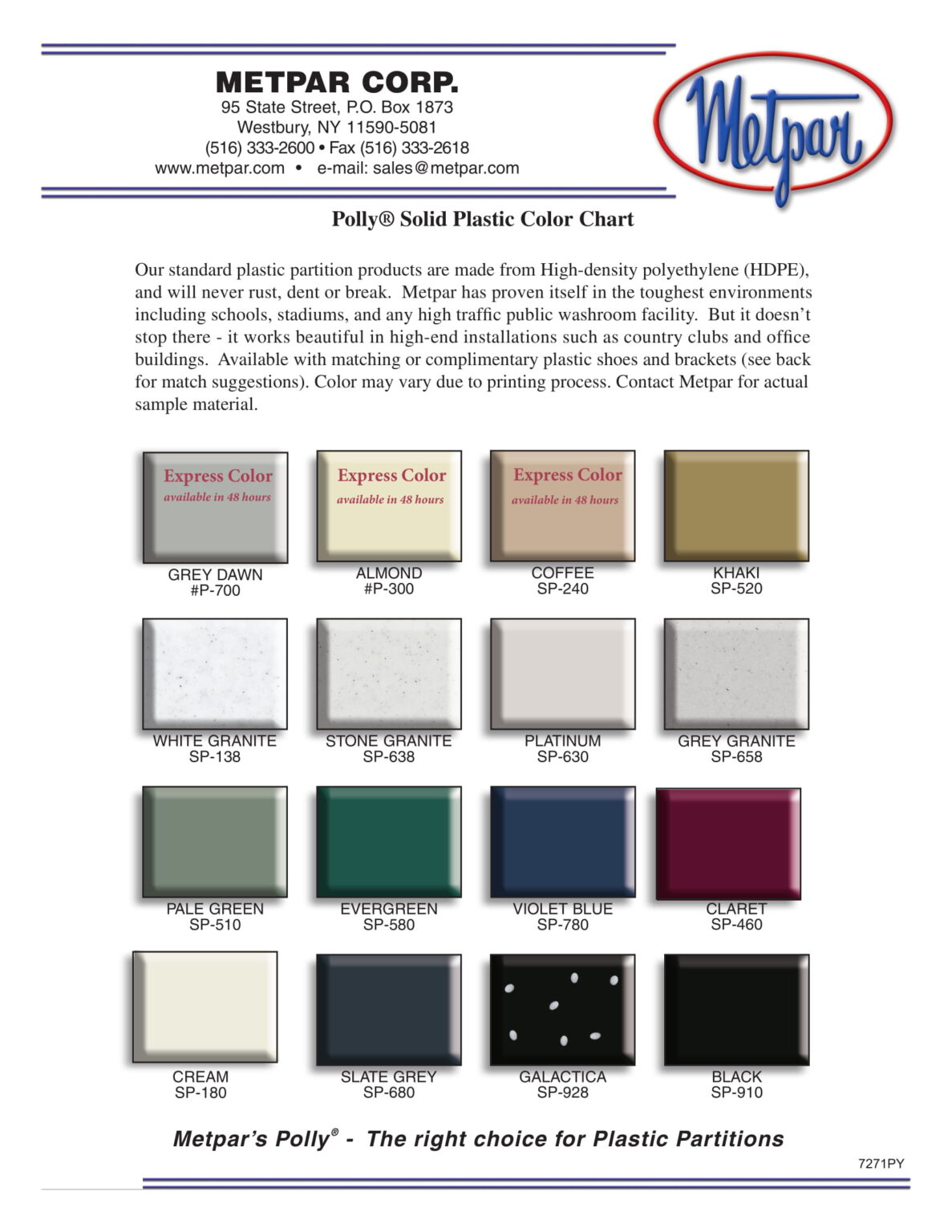 Solid Plastic Toilet Partitions - Mavi New York