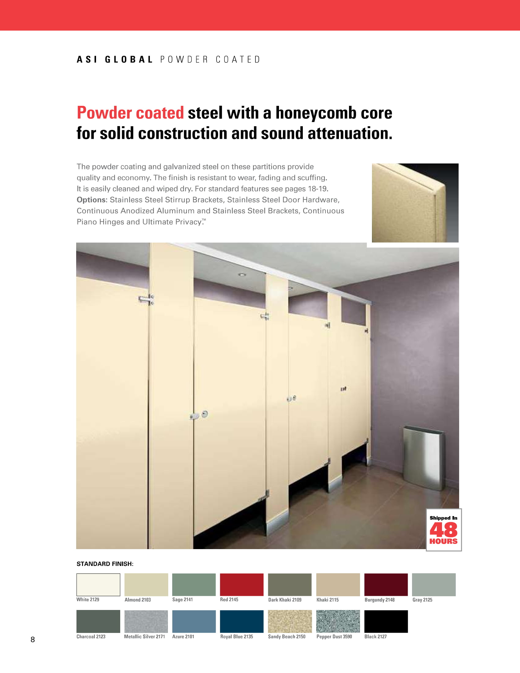 Powder Coated Toilet Partitions - Mavi New York