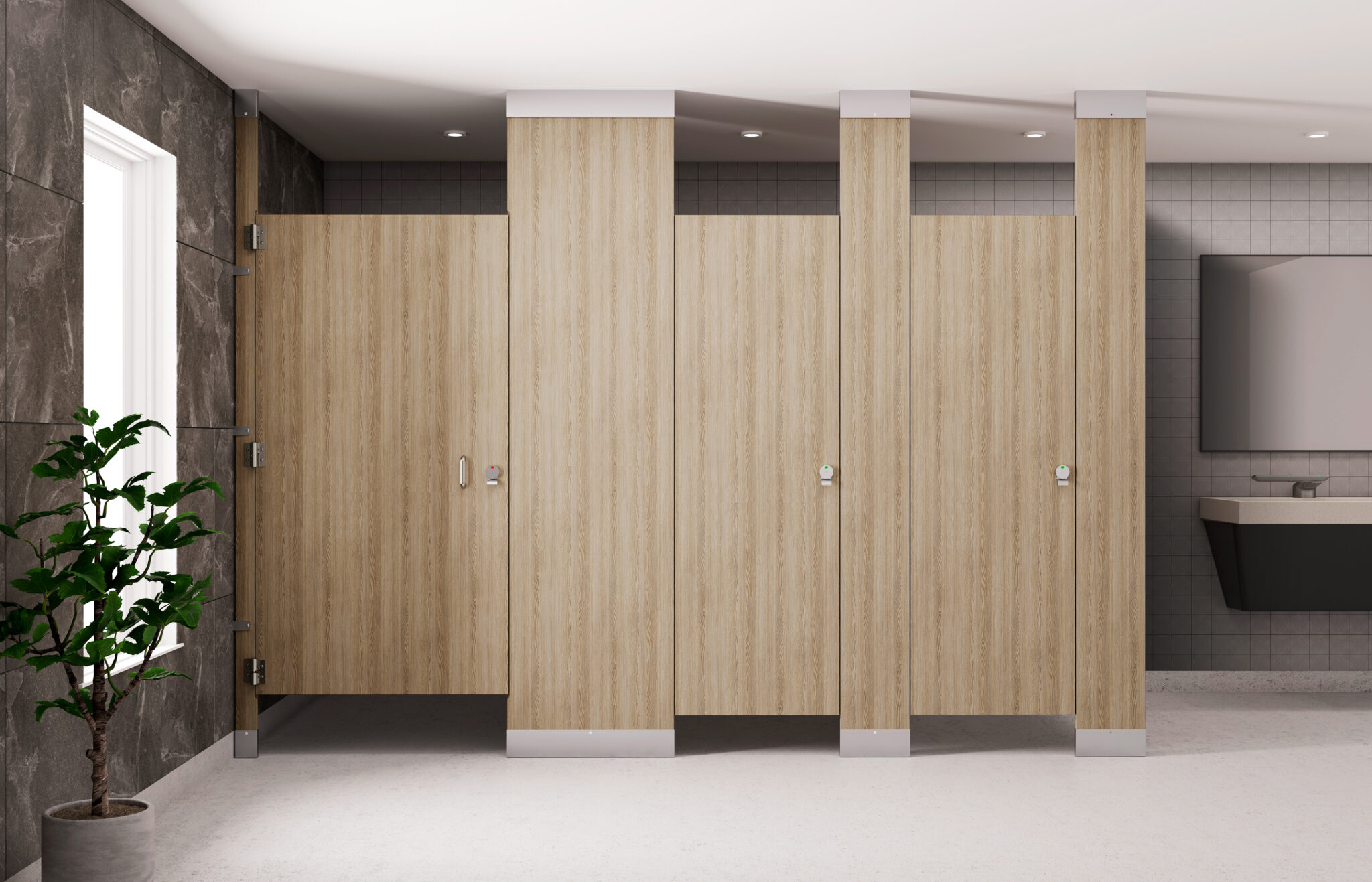 Bradley Phenolic Privacy Toilet Partitions - Mavi New York